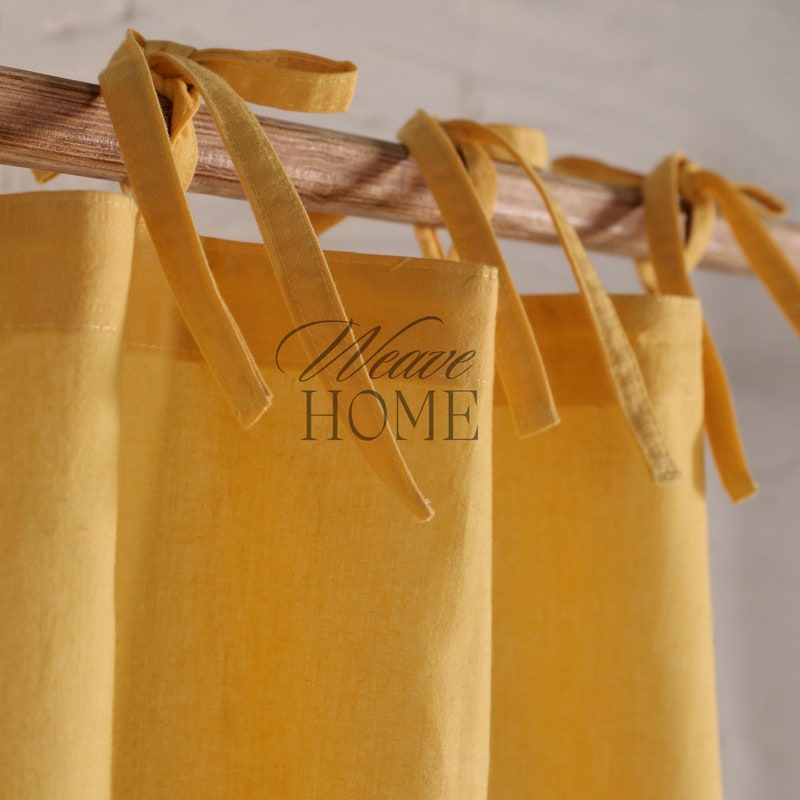 Mustard Curtains - Etsy UK