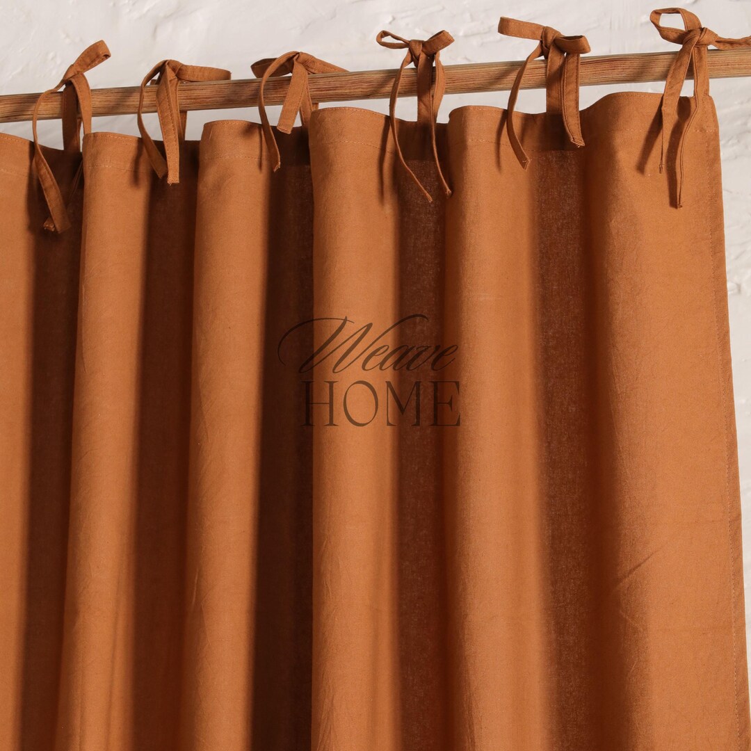 Bohemian Rust Curtain Extra Long Door Window 2 Panels, Custom Size ...