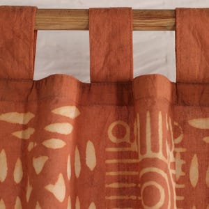 Handmade Soil Rust Curtain, Bohemian Hand Block Printed (2 Panel ...