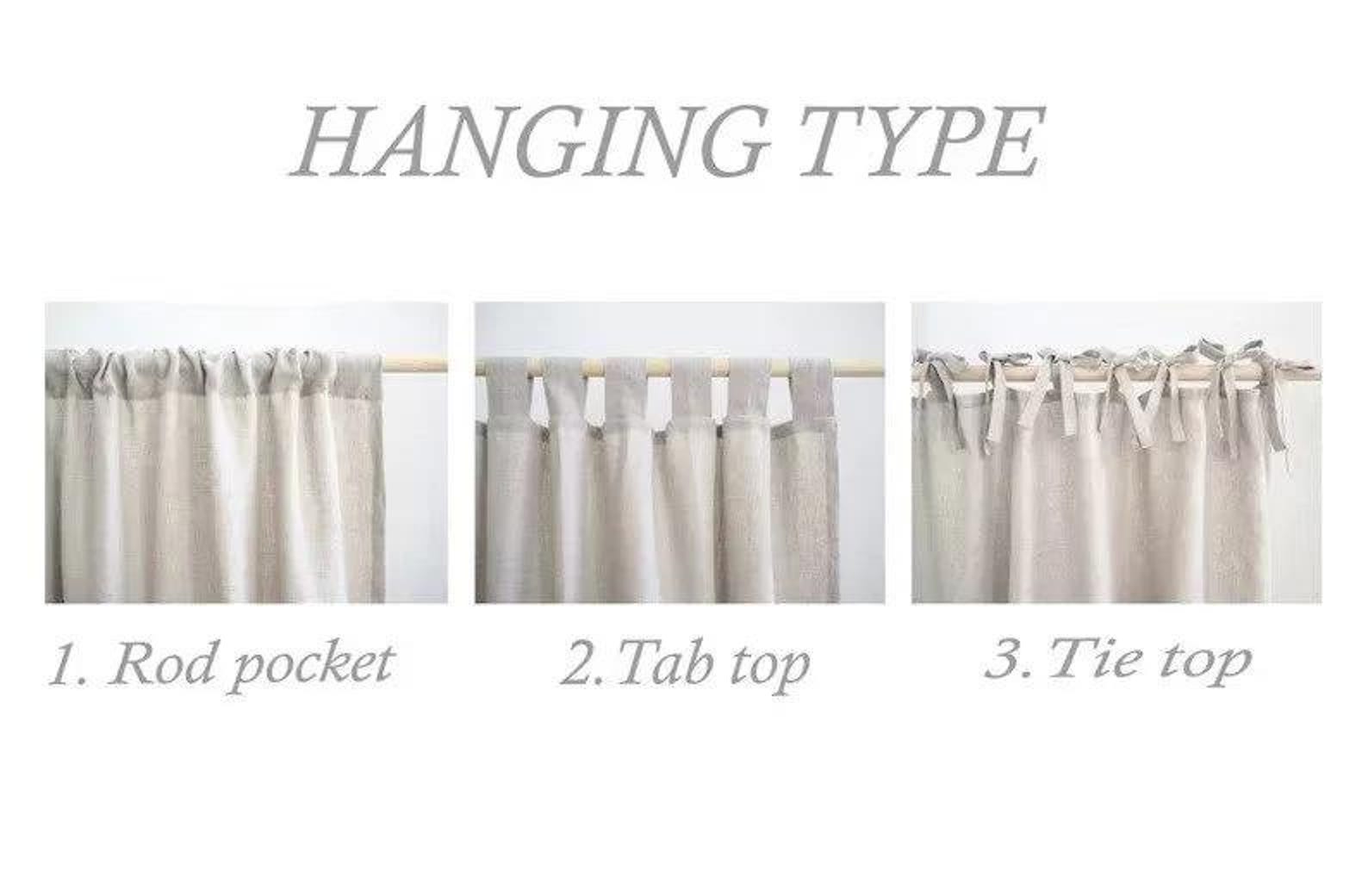 Gauze Linen STRIPE CURTAIN Drapes Types of 3 Heading Vertical Stripe ...