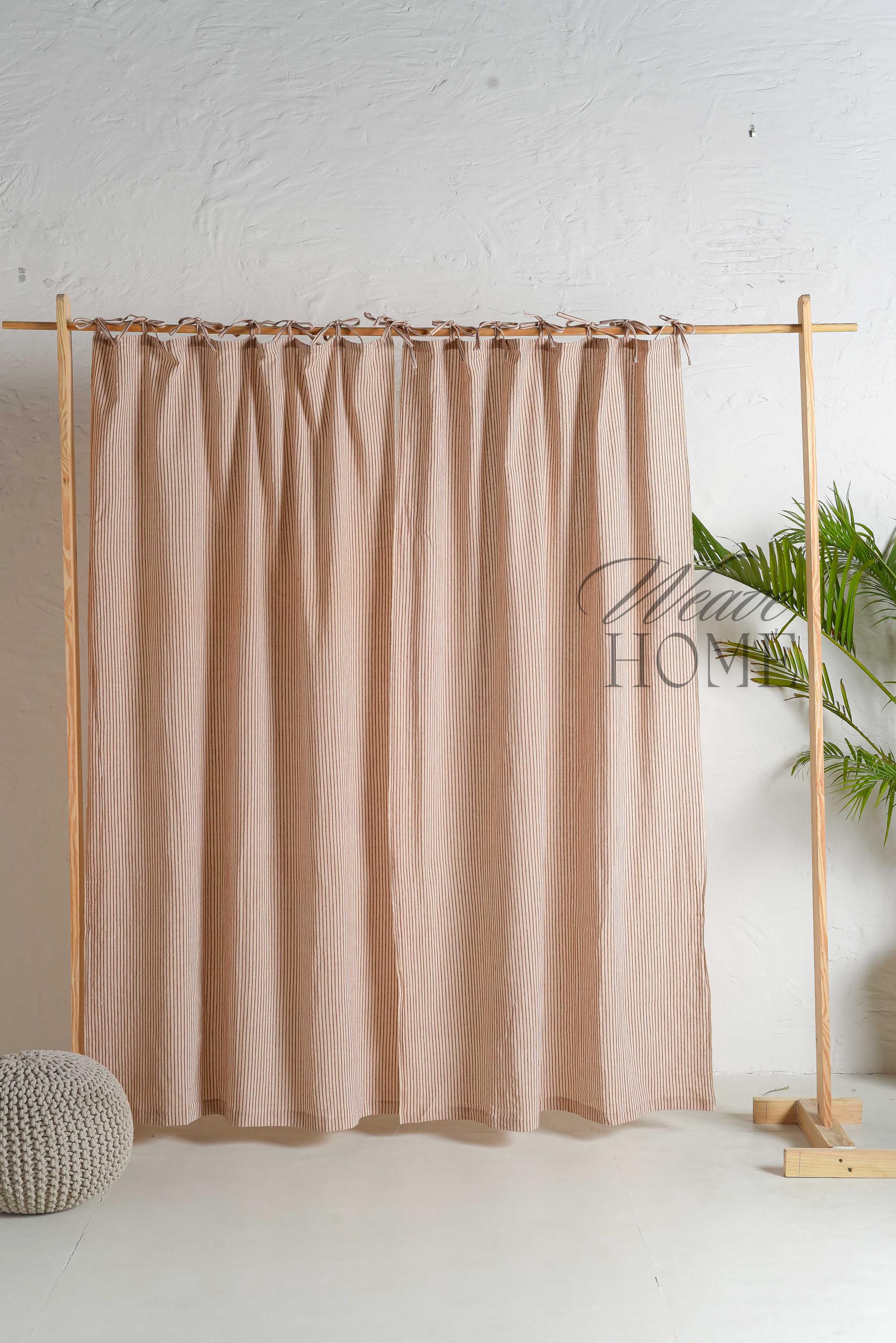 Vertical Line Curtains and Drapes Stripe Gauze Linen, Decorate Your ...