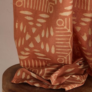 Handmade Soil Rust Curtain, Bohemian Hand Block Printed (2 Panel ...