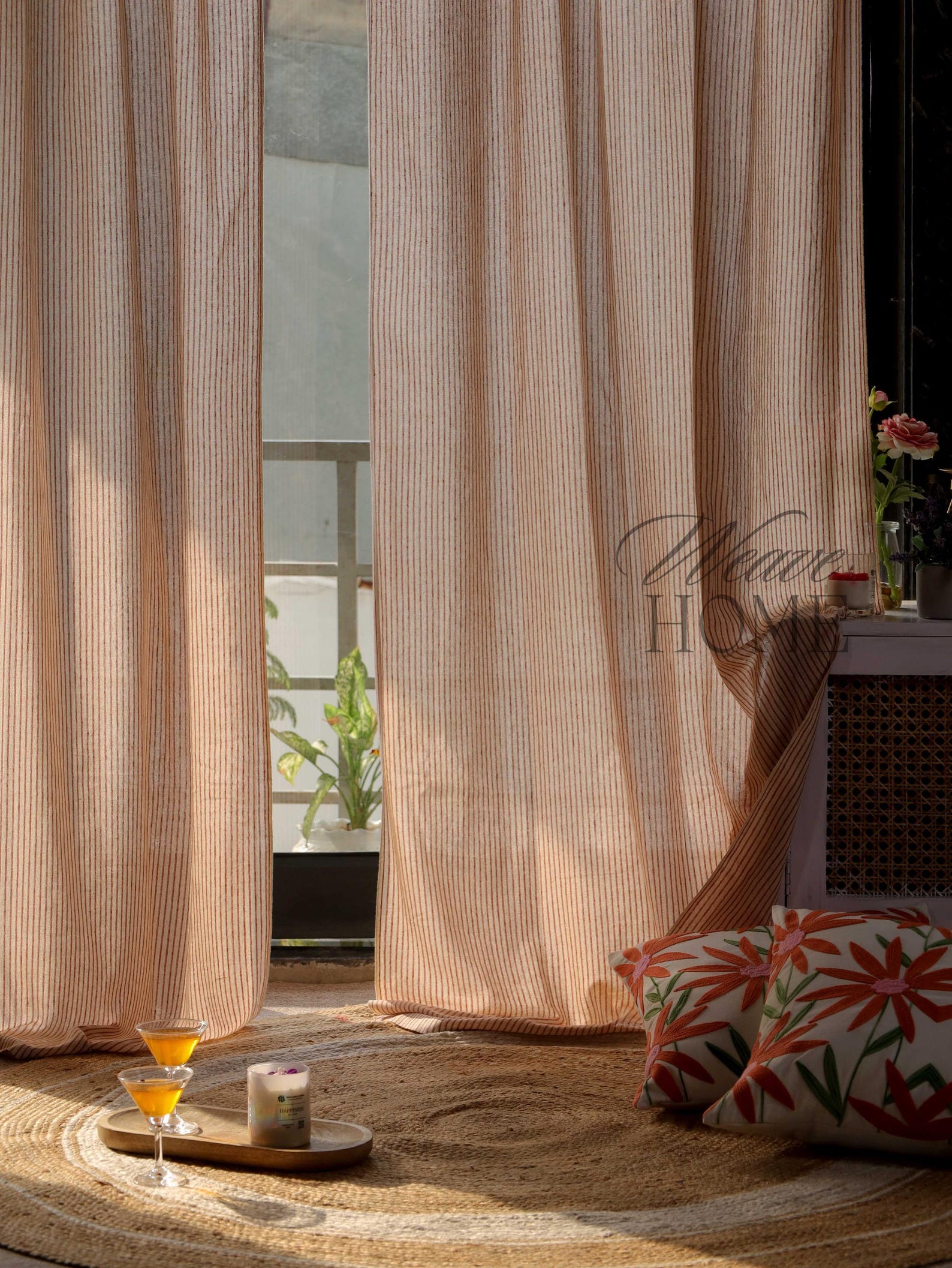 Vertical Line Curtains and Drapes Stripe Gauze Linen, Decorate Your ...