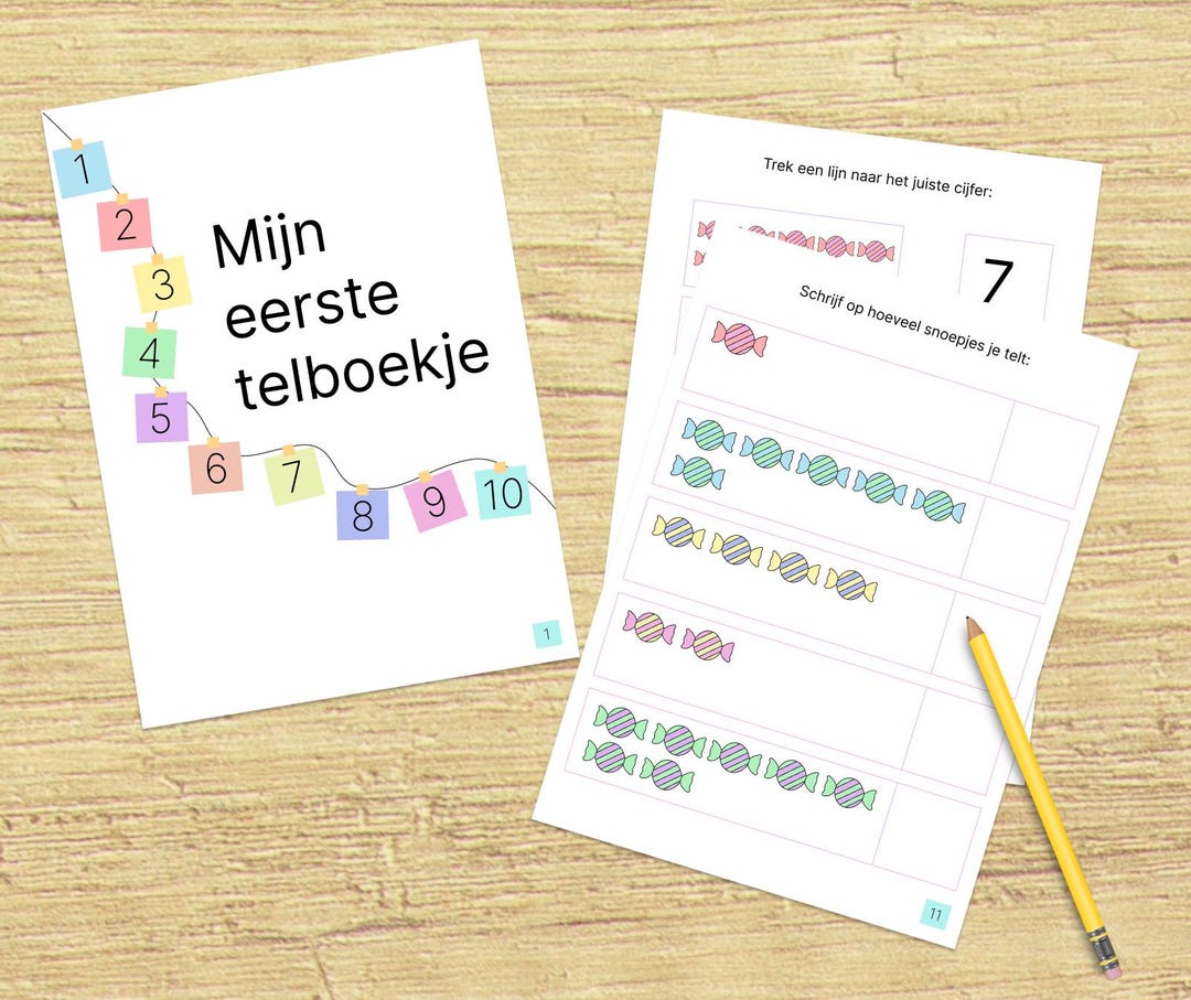 Learning to Recognize Numbers up to 10 - First Counting Book - Dutch NL ...