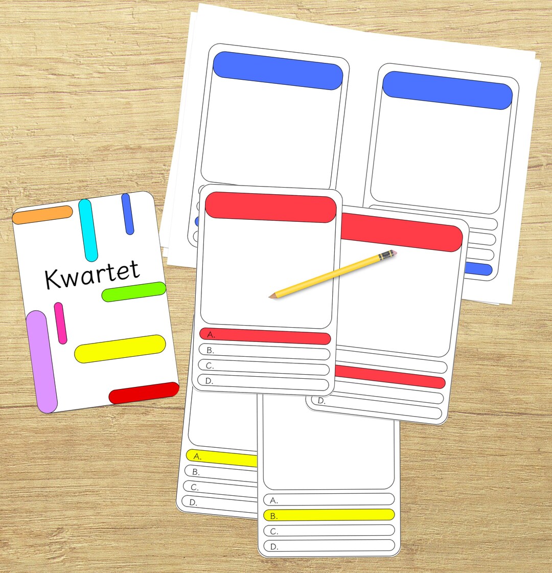 Make Your Own Quartet Game Downloadable Template - Etsy