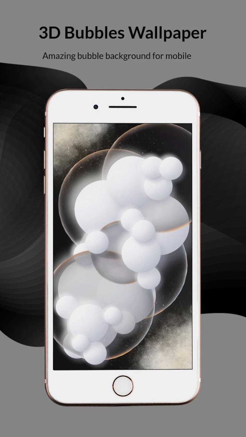 3D Bubbles Wallpaper - Etsy