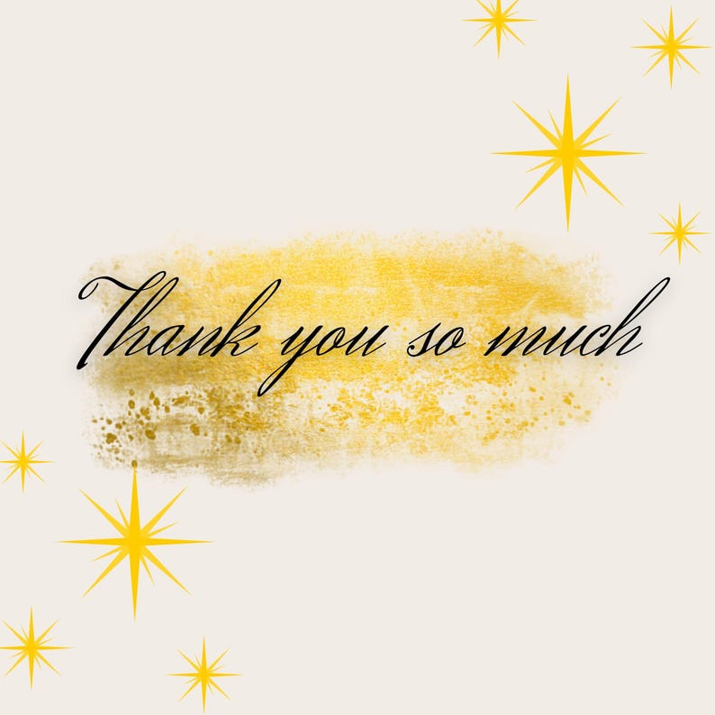 Thank You so Much - Etsy
