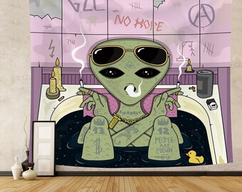 Alien Weed Poster - Etsy