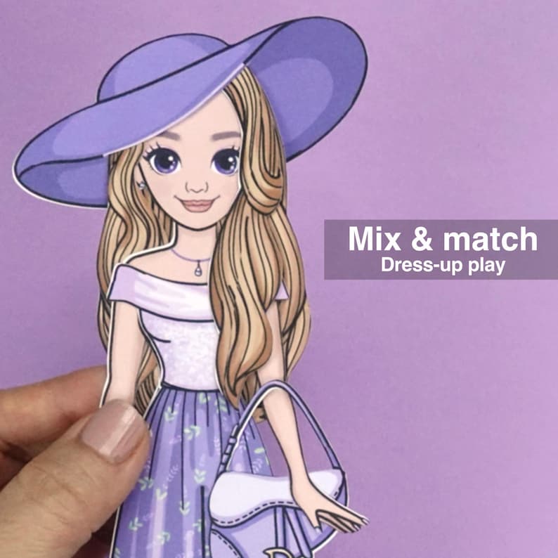 Printable Paper Doll Set: Rainbow Series - Daisy Violet (episode 7) - Etsy