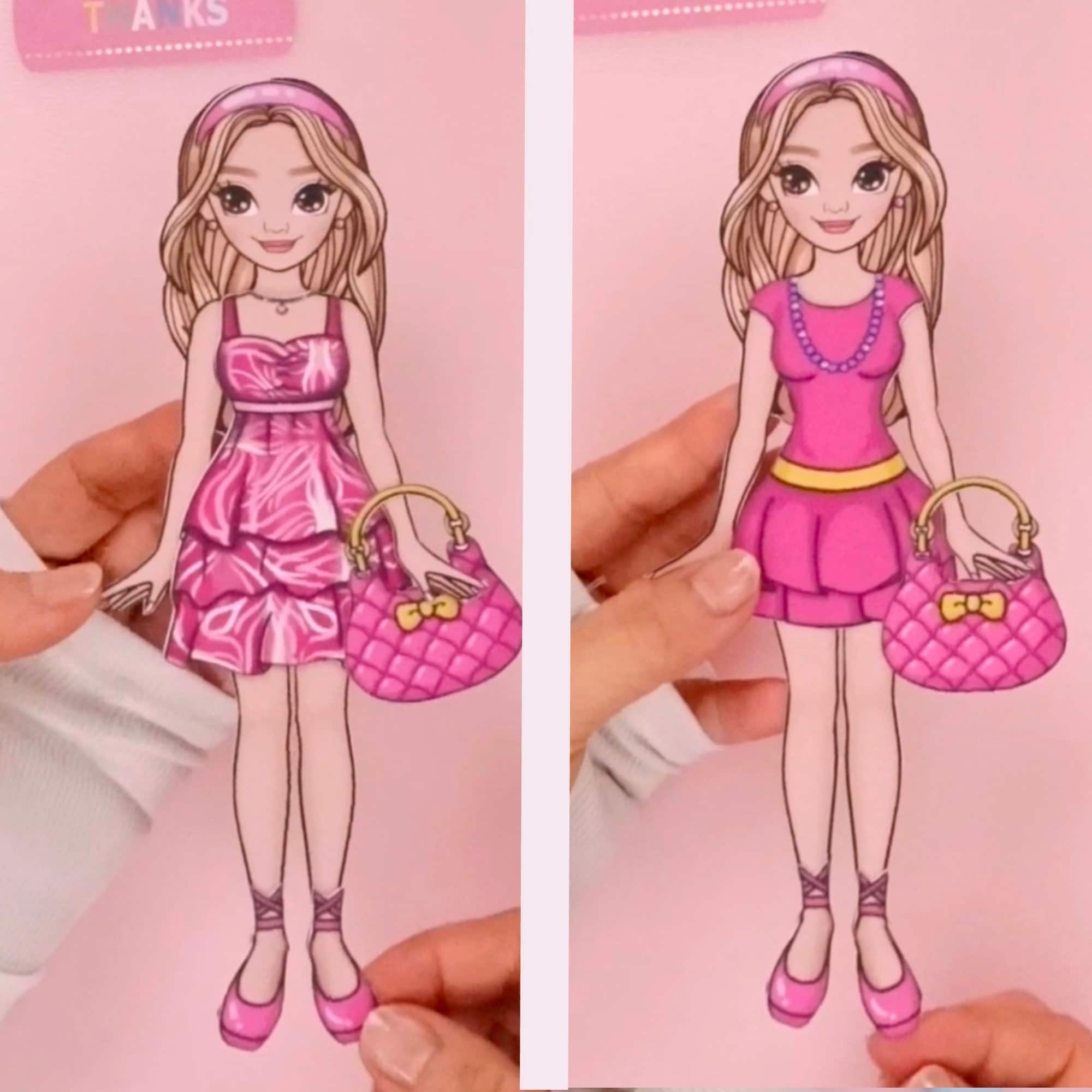 Printable Paper Doll Dress-up Set With Clothes & Pouch (PDF) - Etsy Canada