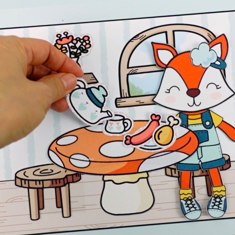 Printable Paper Dollhouse: Girls' Pretend Play Activity Book (PDF) - Etsy