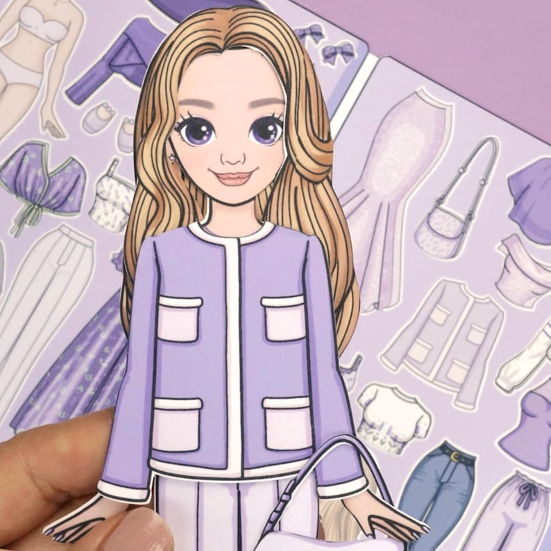 Printable Paper Doll Set: Rainbow Series - Daisy Violet (episode 7) - Etsy