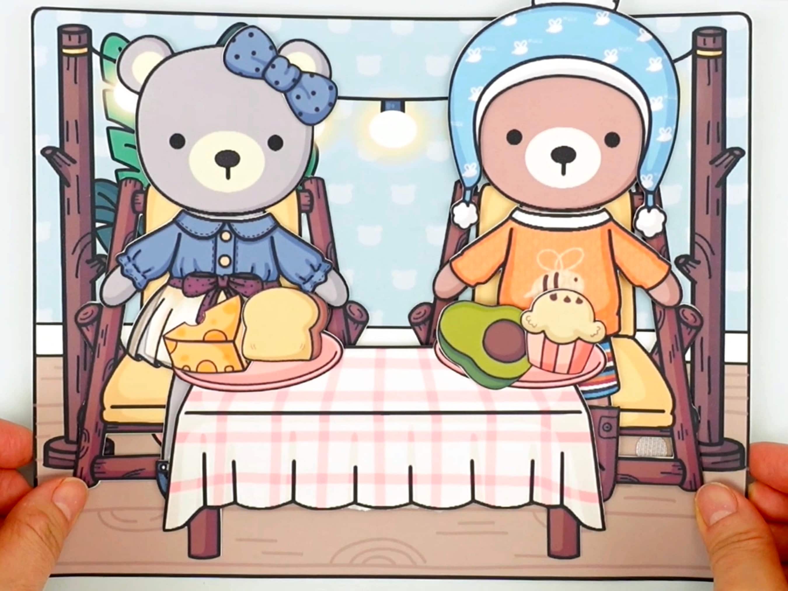 Printable Teddy Paper Doll and Dollhouse for Kids DIY Paper - Etsy Canada