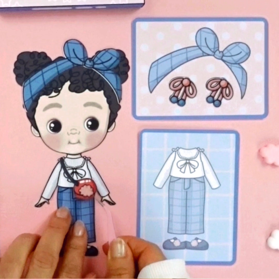 Printable Paper Doll Dress-up Set: DIY Craft for Girls (PDF Download ...