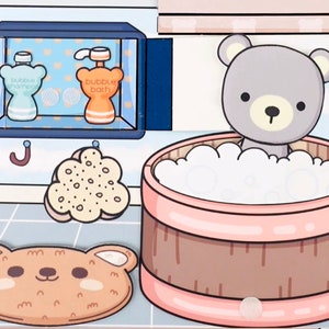 Printable Teddy Paper Doll and Dollhouse: DIY Kids Activity Book (PDF ...