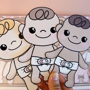 Pink Baby Paper Doll and Dollhouse Printable - Girls Activity Book ...