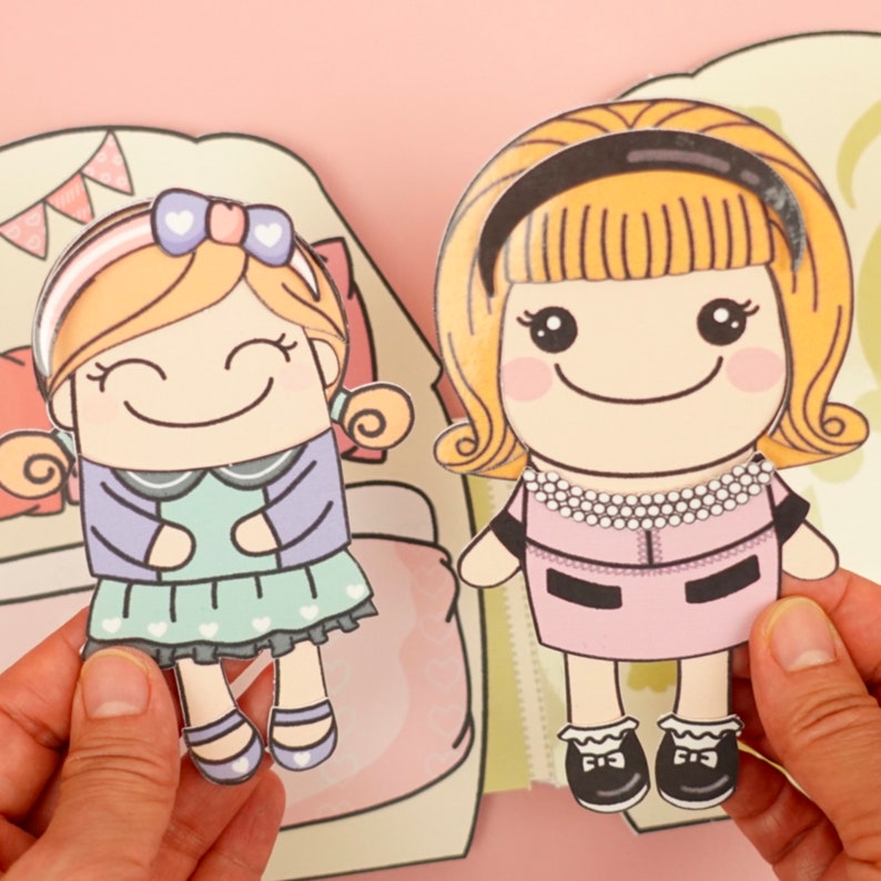 Printable Dollhouse Girls Activity Book Tearoom Dollhouse Etsy