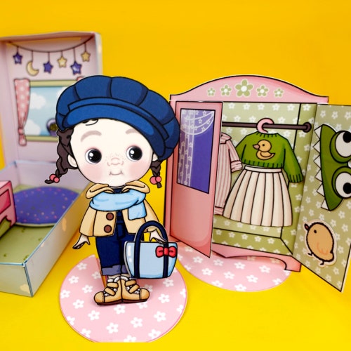 DIY Paper Doll Box House PDF Files/ Crafts for Kids/ Kids - Etsy