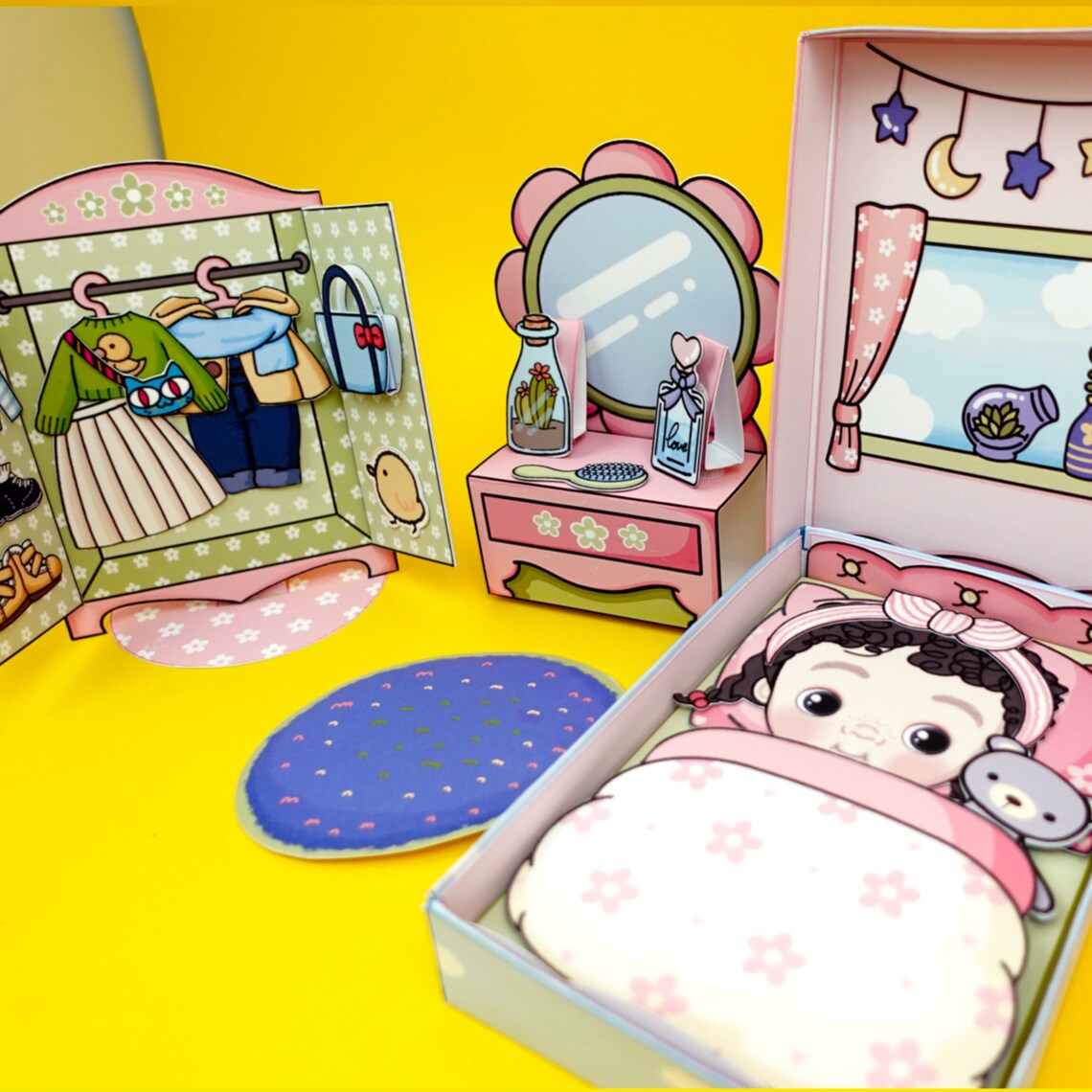 DIY Paper Doll Box House PDF Files/ Crafts for Kids/ Kids - Etsy