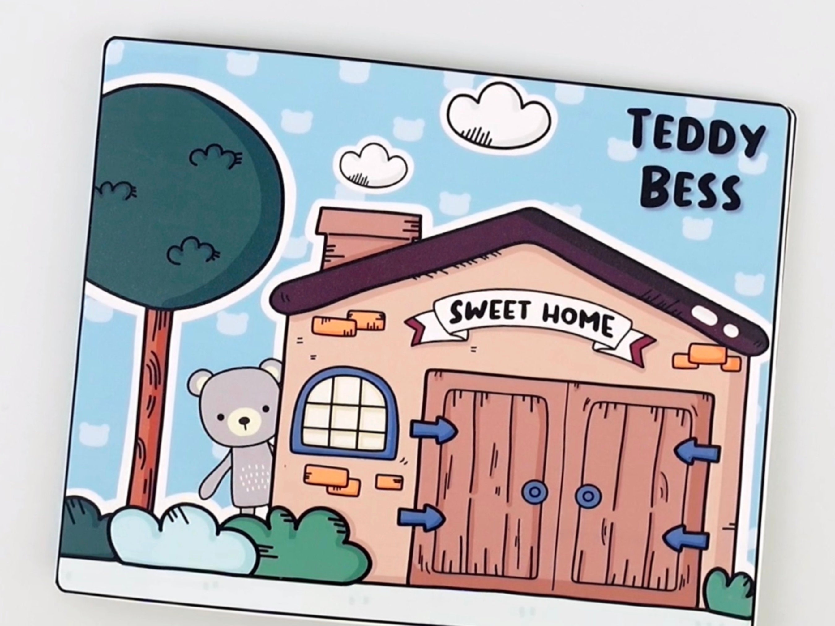 Printable Teddy Paper Doll and Dollhouse: DIY Kids Activity Book (PDF ...