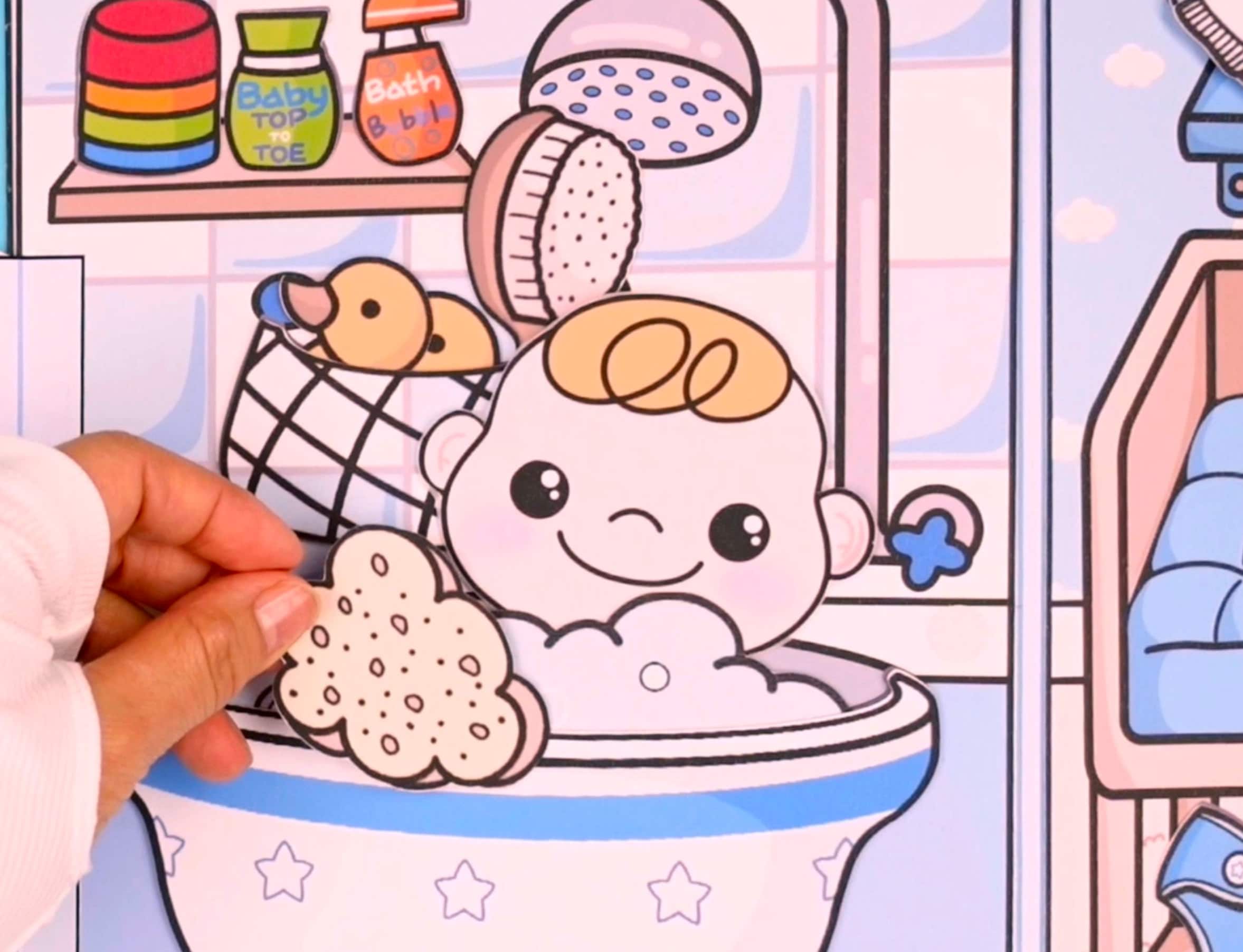 Blue Baby Paper Doll Care Dollhouse Activity Book for Kids - Etsy UK