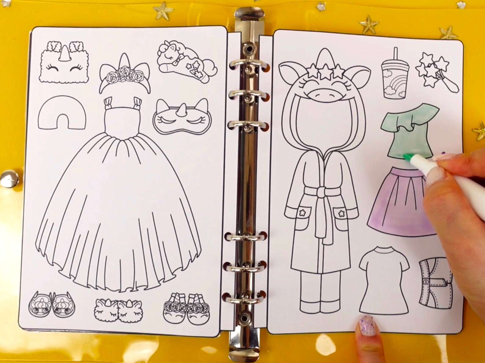 Unicorn Paper Doll Set: A5 Journal Dress-up Activity (PDF) - Etsy