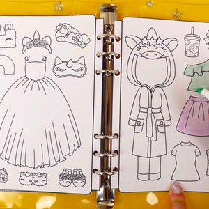 Unicorn Paper Doll Set: A5 Journal Dress-up Activity (PDF) - Etsy