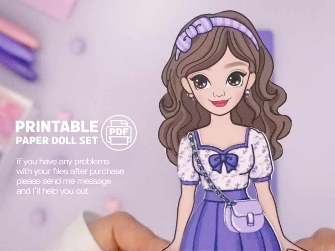 Printable Paper Doll Dress up Play Set for DIY Toy/ Paper Crafts for ...