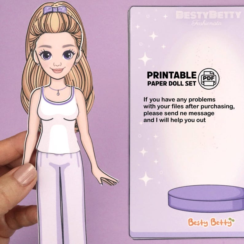 Printable Paper Doll Set: Rainbow Series - Daisy Violet (episode 7) - Etsy