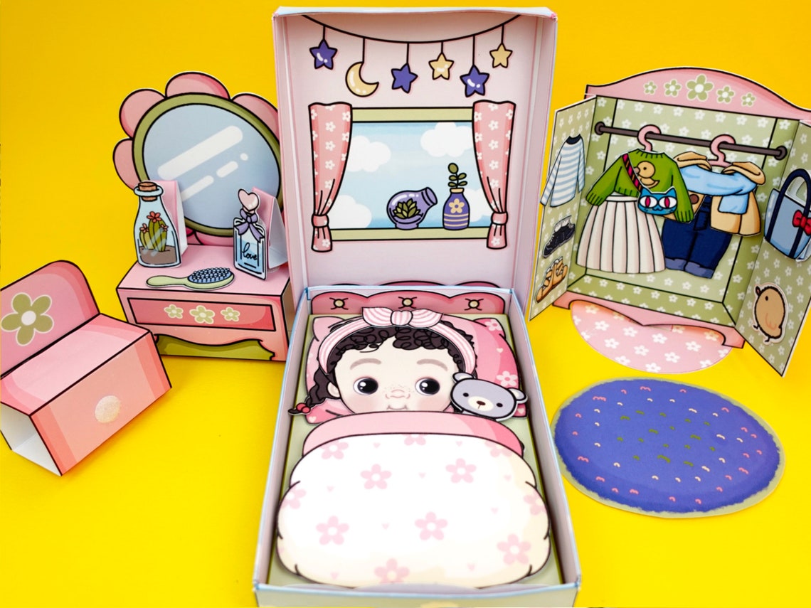 DIY Paper Doll Box House PDF Files/ Crafts for Kids/ Kids - Etsy UK