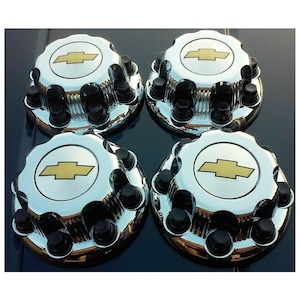 4 New Chevy Express Van 2500 3500 Silverado CHROME Center Hub Caps 8 ...