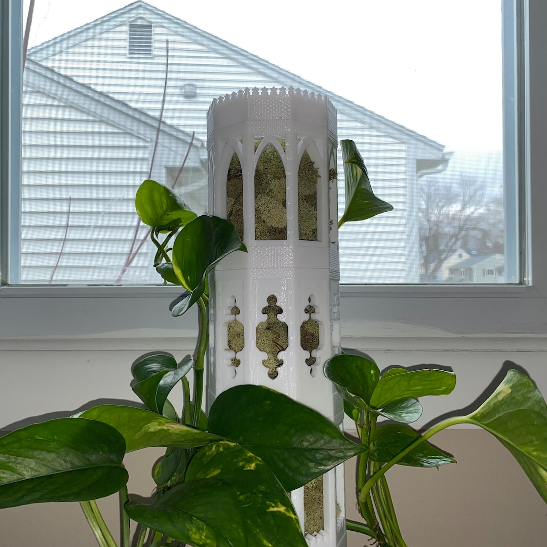 Gothic Decagon Moss Pole Tower Climbing Plant Supports Indoor 3D ...