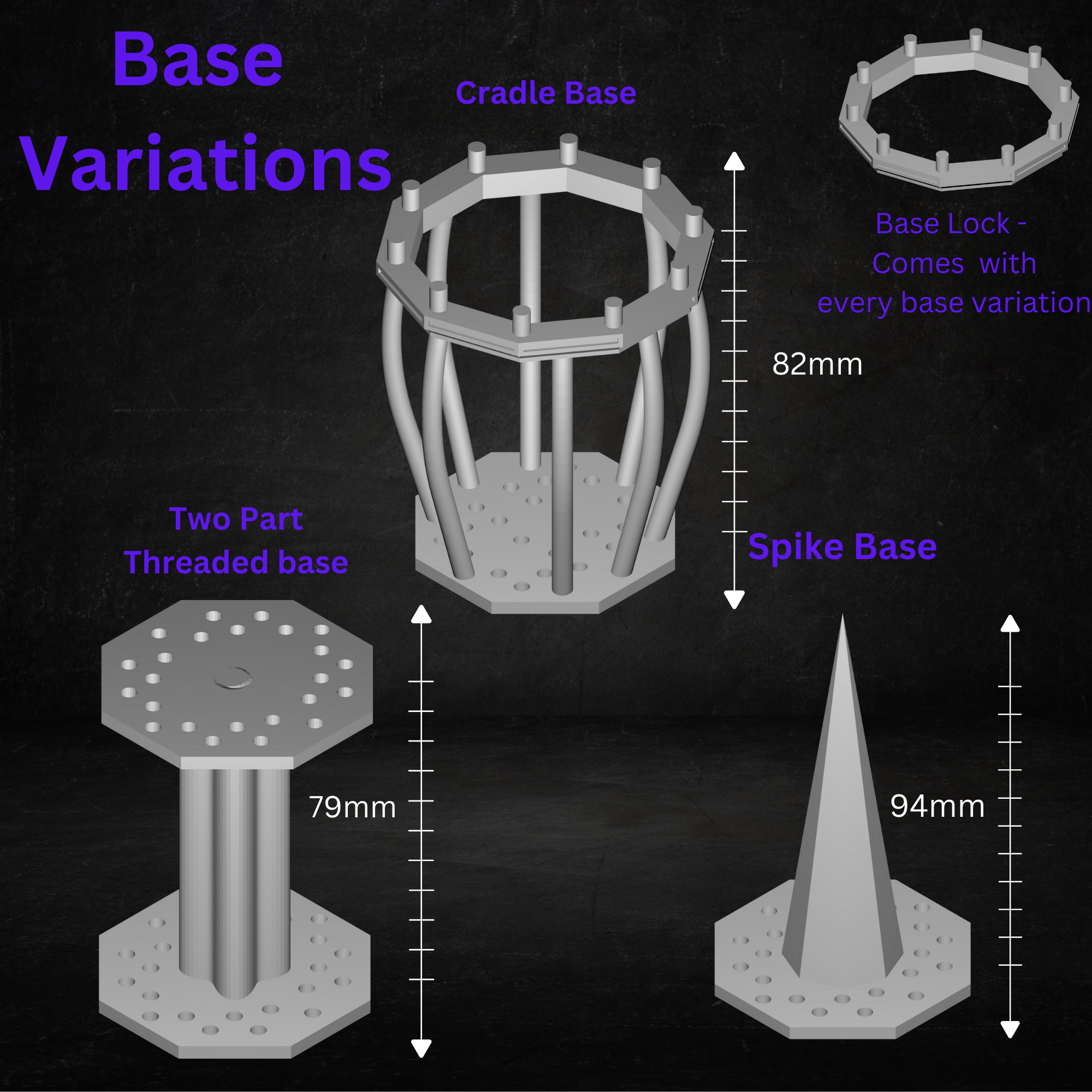 3D Printed Stackable Plant Support: Gothic Decagon Moss Pole Tower 70 ...
