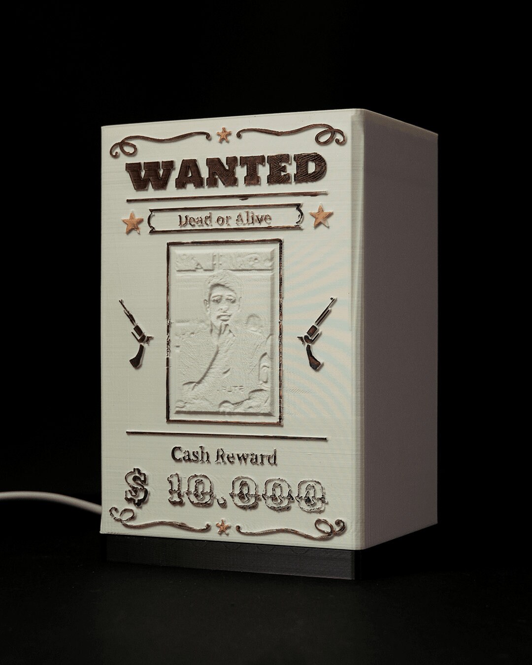 Custom Lithophane Wanted Sign / Upload Your Own Photo - Etsy