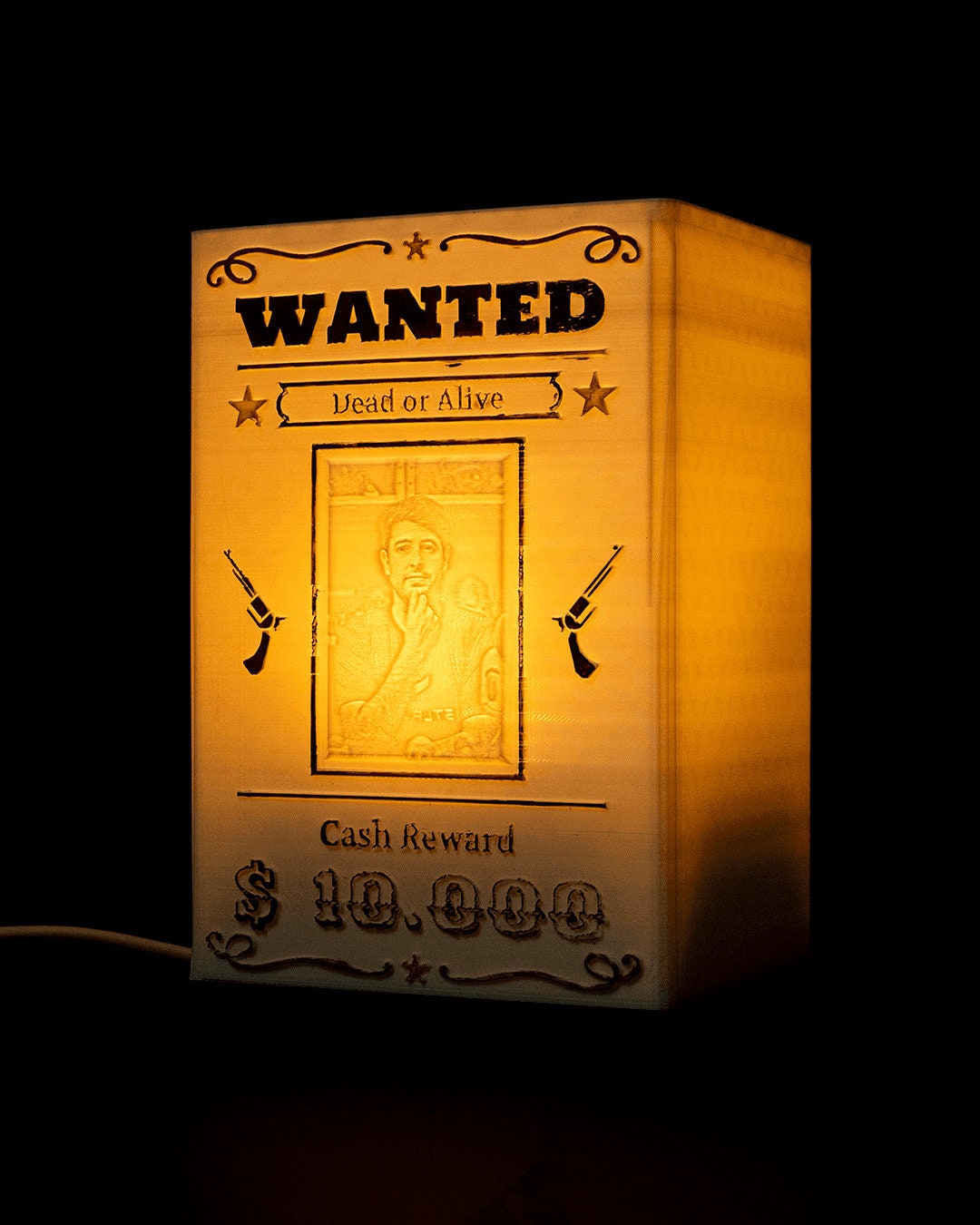 Custom Lithophane Wanted Sign / Upload Your Own Photo - Etsy