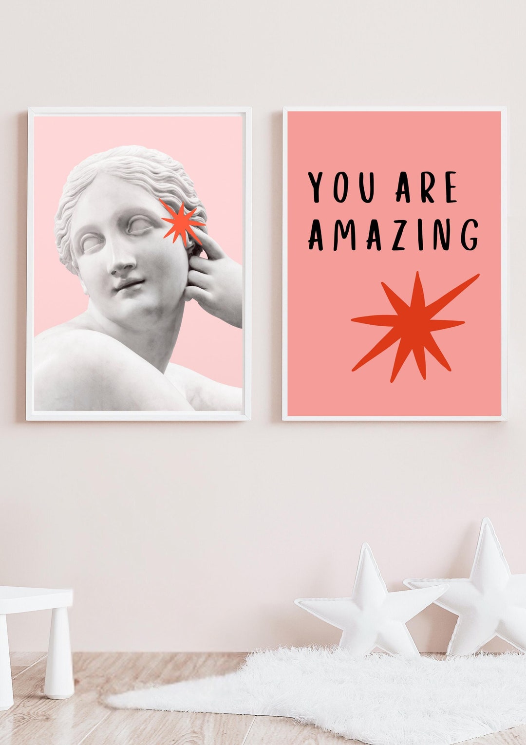 Set of 2 Digital Art Posters: You Are Amazing! - Etsy