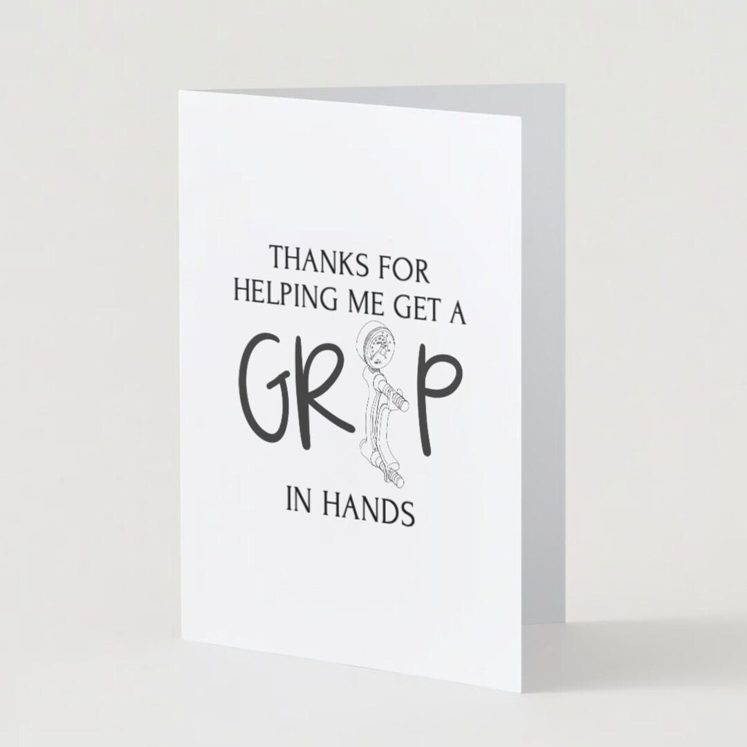 Hand Therapy Thank You Card: Occupational Therapy, Rehabilitation - Etsy