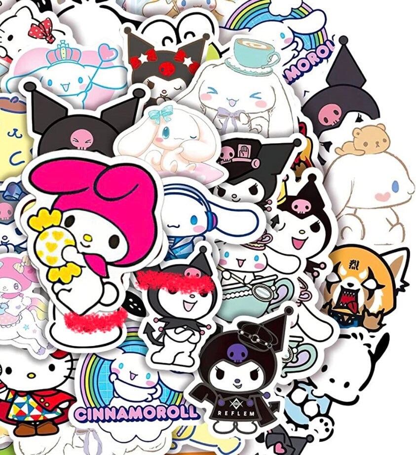 Sanrio Characters Stickers Kawaii Stickers High Quality Vinyl ...