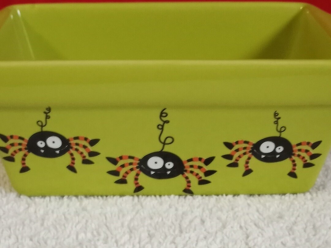 Spider Decorated Mini Loaf Pan - Etsy