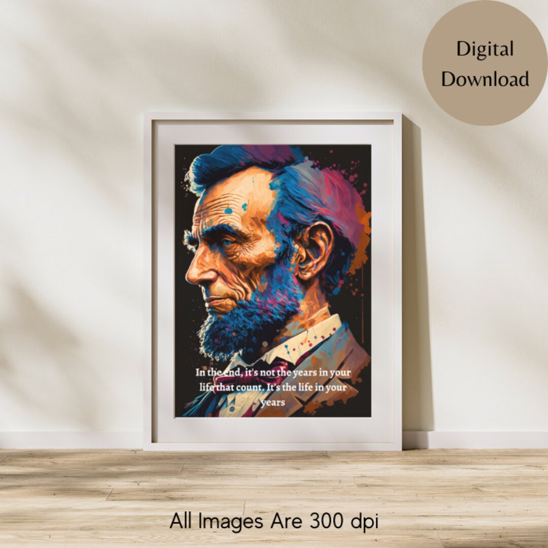 Abraham Lincoln Quotes PRINTABLE Digital Wall Art Digital Download ...