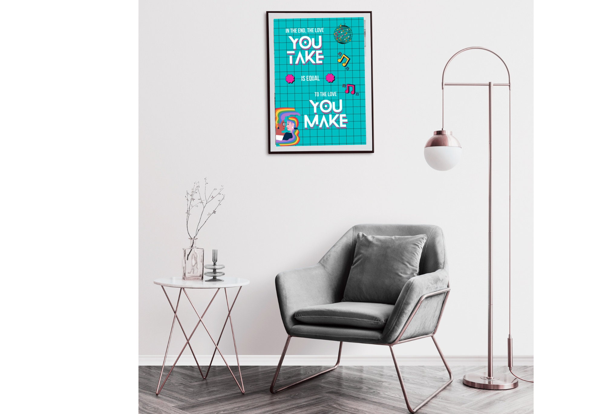 The Beatles Song Poster, Music Poster, Lyrics, Colourful, Multiple ...