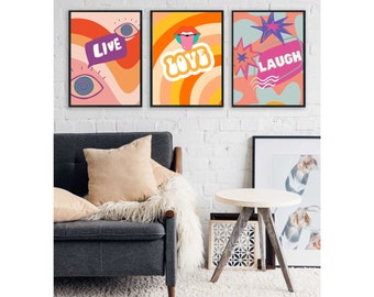 Live Love Laugh Poster | Printable Modern Wall Art - Etsy