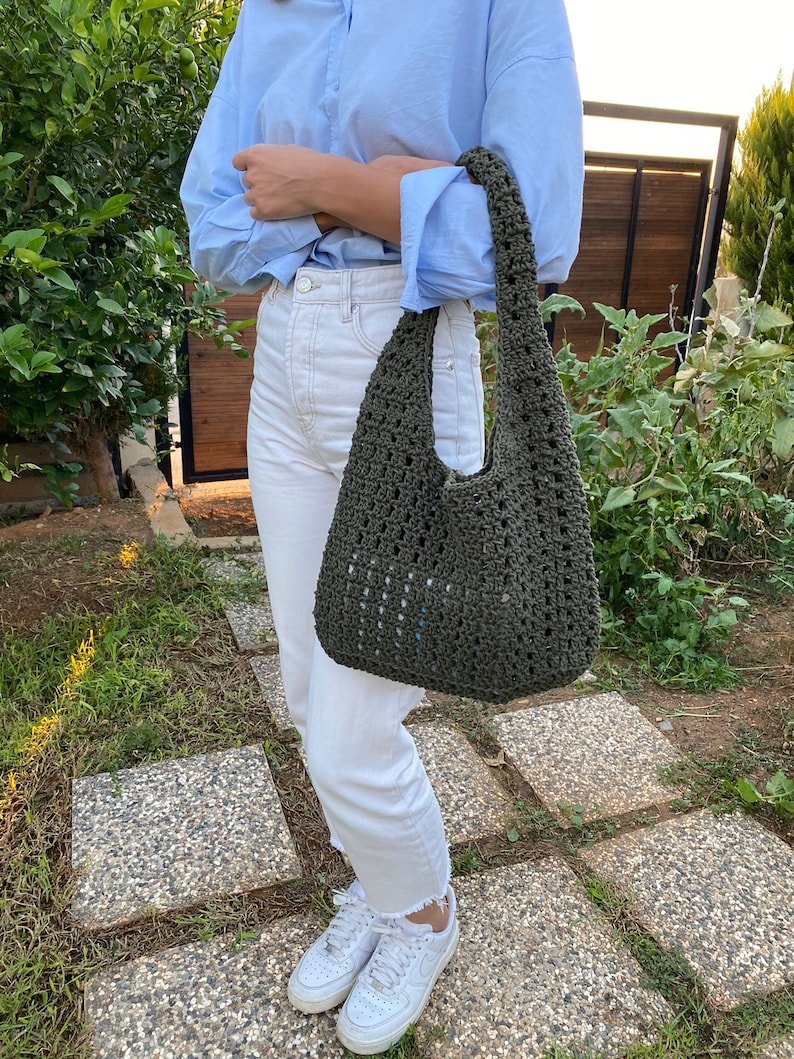 Large Crochet Tote Bag Pattern - Digital Download - - Etsy