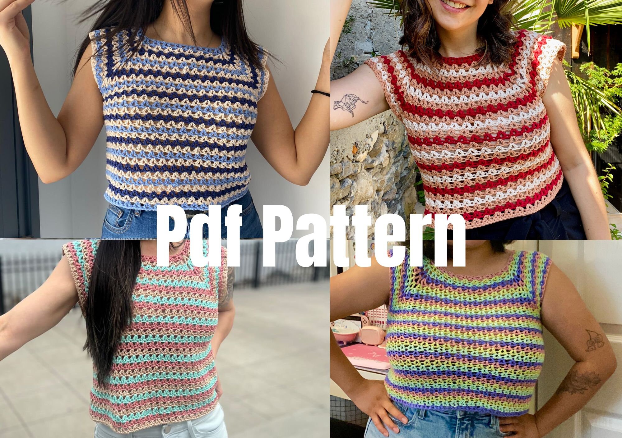 Mona Top Pattern Crochet Beginners Top Pattern Digital - Etsy