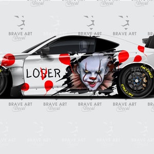 Halloween Pennywise IT, Horrorclown, Car Livery, Cast Vinyl Wrap ...