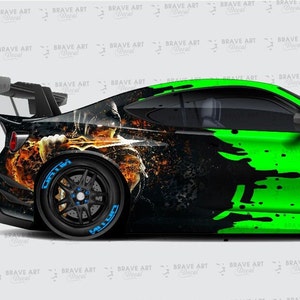 Mortal Kombat Scorpion Car Wrap, Scorpion Car Decal, Hanzo Hasashi ...