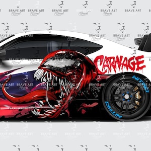 Carnage Car Decal , American Superhero the Marvel Comics Character ...
