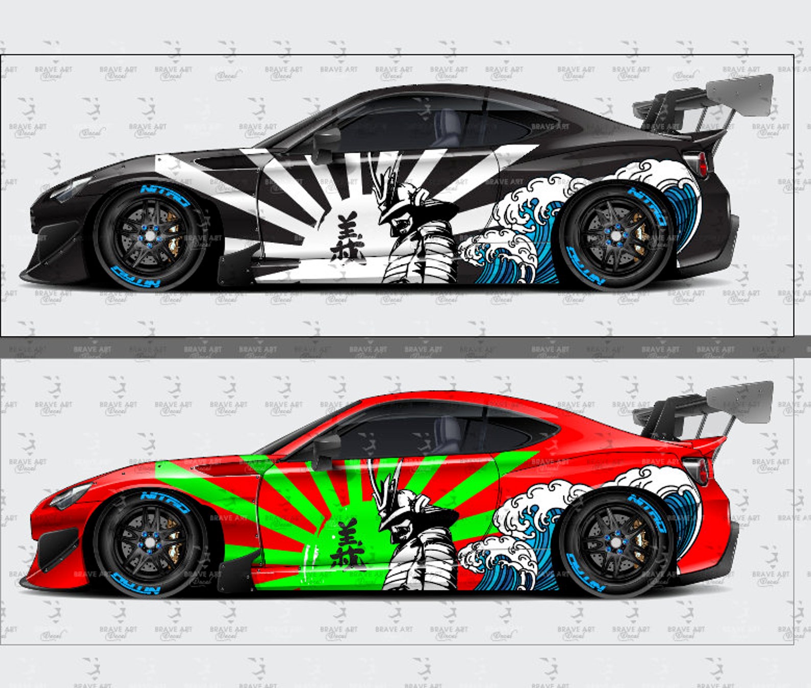 Samurai Car Wrap, Japanese Anime Vehicle Vinyl Sticker - Etsy