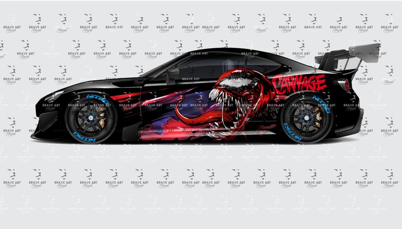 Carnage Car Decal, Marvel Comics Villain, Universal Size - Etsy