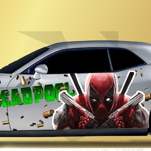 Deadpool Super Hero, Villain Inspired Car Side Decal, Universal Size ...